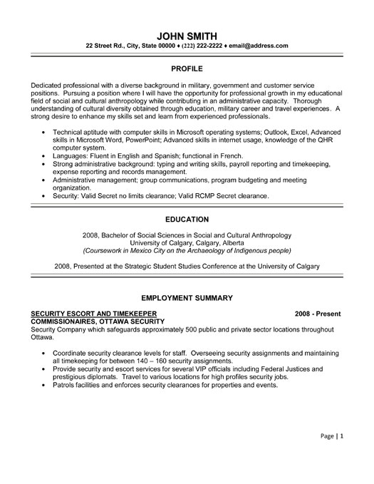 General Resume Templates, Samples & Examples | Resume Templates 101
